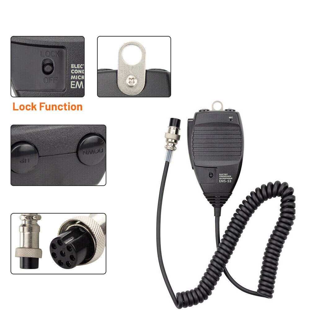 EMS-53 8Pin Microphone For Alinco DR-06 DR-135 DR-235 DR-435 DR-635 ...