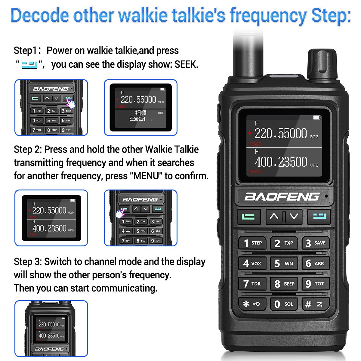 Baofeng UV 17 Pro V2 Wireless Copy Frequency Walkie Talkie 16 KM Long Range Waterproof ...