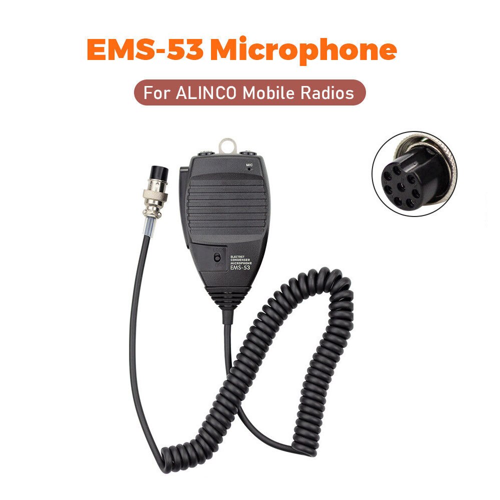 EMS-53 8Pin Microphone For Alinco DR-06 DR-135 DR-235 DR-435 DR-635 Radios - ALAFONE