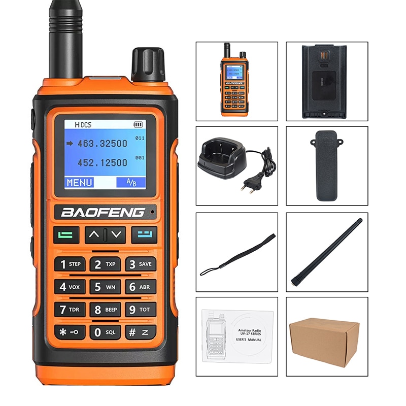 Baofeng UV-17 GPS Walkie Talkie 108-130MHz Air Band 350-355MHz FM Radio ...