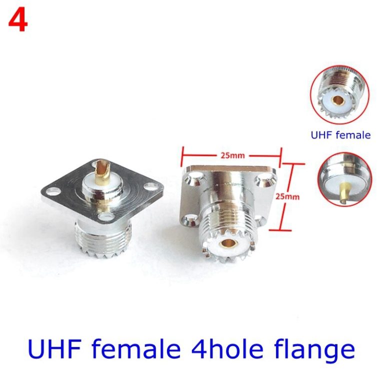 1Pcs UHF SO239 PL259 Female Mount Socket Connector SL16 UHF SO-239 PL-259 To N Type TNC UHF Male ...