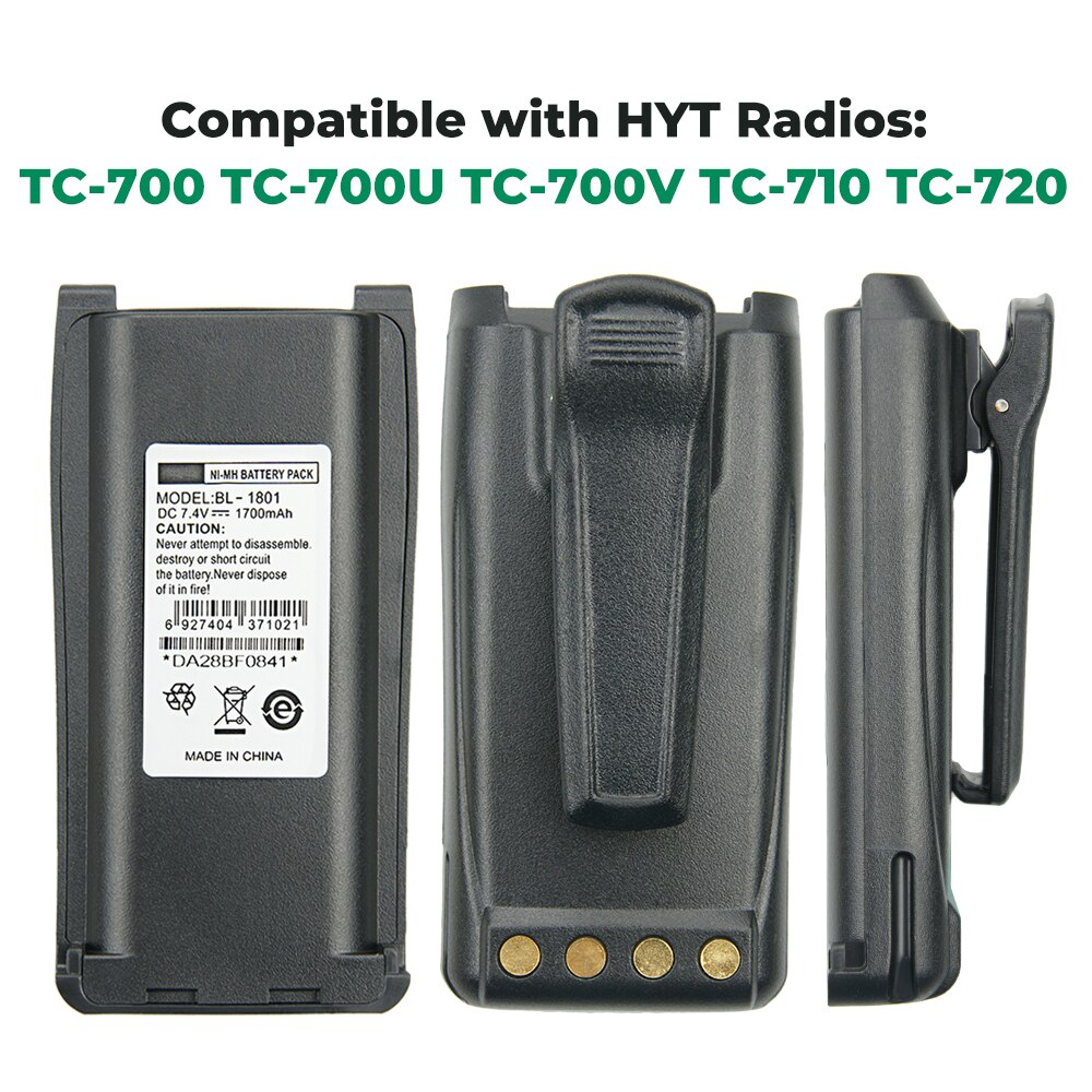 BL1801 1700mAh NI-MH Replace Battery for HYT TC700 TC710 TC780 TC780M ...