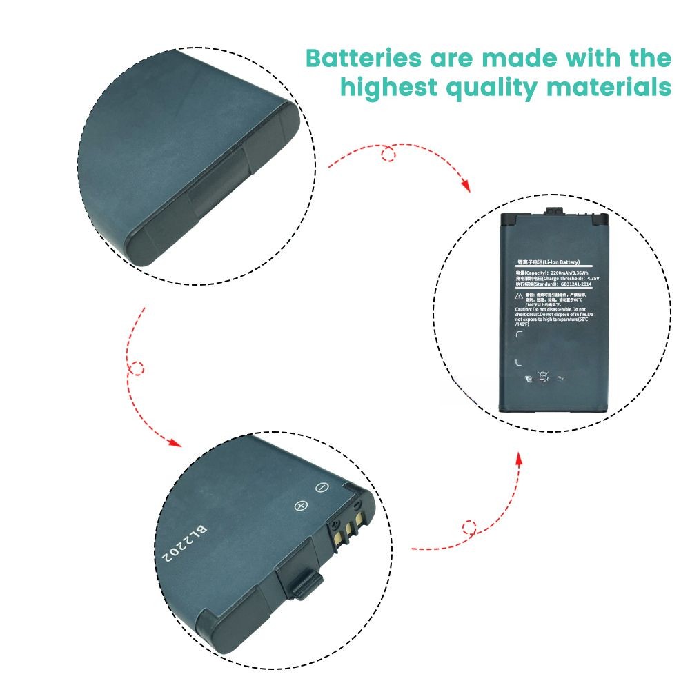 4.35V 2200mAh BL2202 Rechargeable Li-ion Battery for HYT Hytera BD300 ...