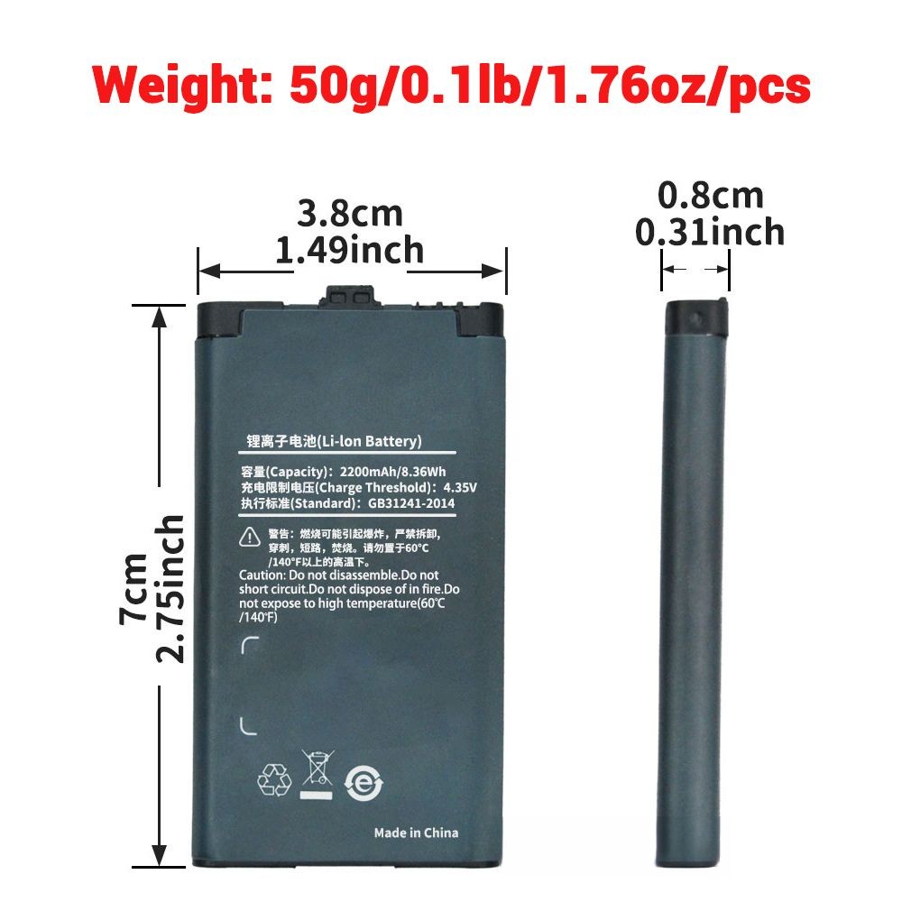 4.35V 2200mAh BL2202 Rechargeable Li-ion Battery for HYT Hytera BD300 ...