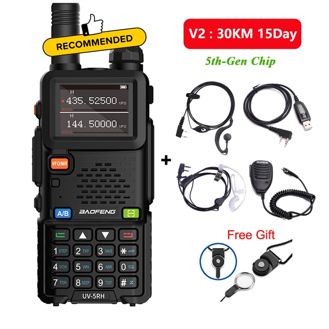 Baofeng UV-5RH All Band Dual Band 10W High Power 5th Gen Chip Two Way ...