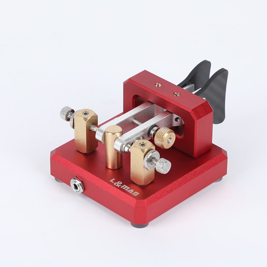 Automatic Morse Keyer Dual-Paddle Telegraph Key CW Key (Red) for Ham ...