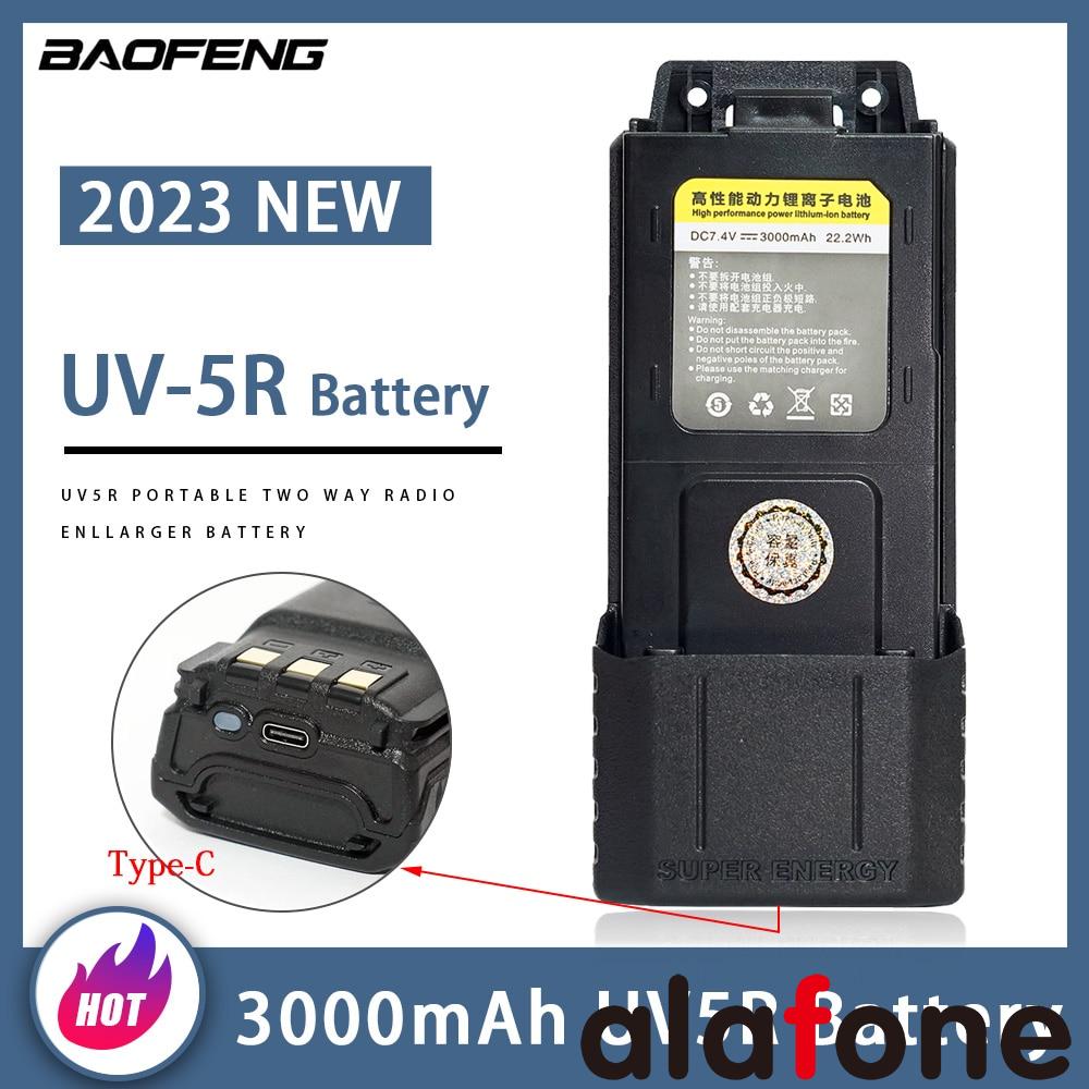 Baofeng UV-5R Battery Type-C/USB-C BL-5R 2600mAh/3000mAh Battery for Baofeng BF-F8 uv5r UV-5RE ...