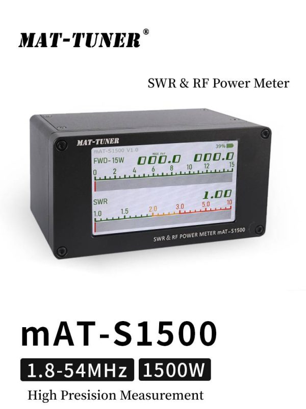 For Shortwave Radio Mat-Tuner MAT-S1500 Digital Standing Wave Meter SWR ...