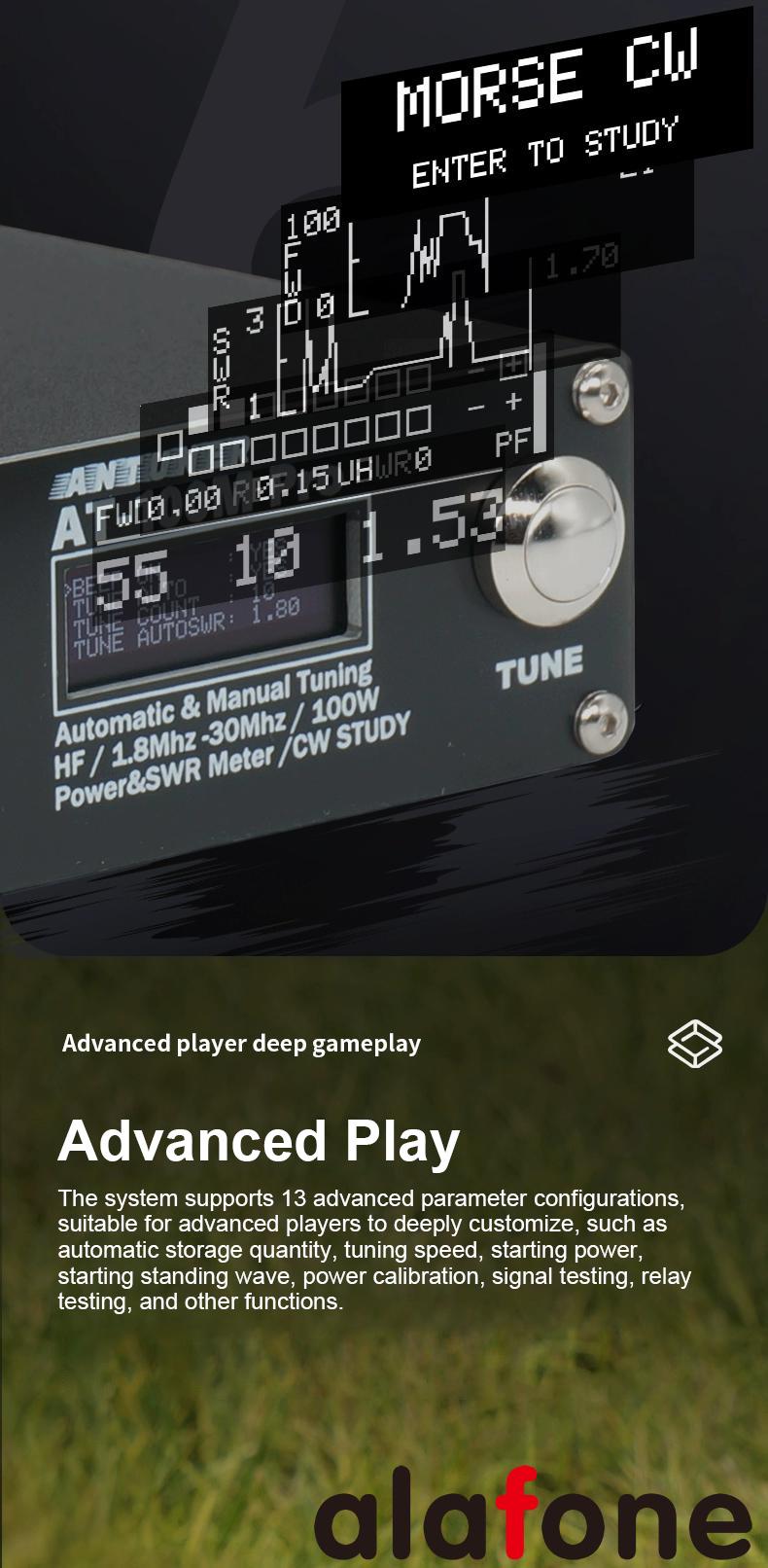 ANTUNER AT-100M Pro Universal Antenna Tuner for YAESU/ICOM/KENWOOD For ...