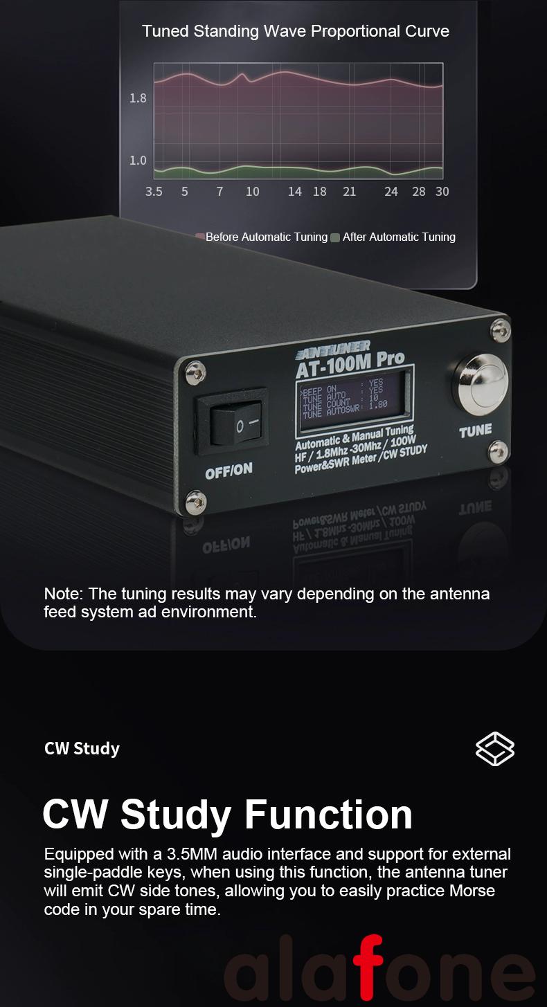 ANTUNER AT-100M Pro Universal Antenna Tuner for YAESU/ICOM/KENWOOD For ...