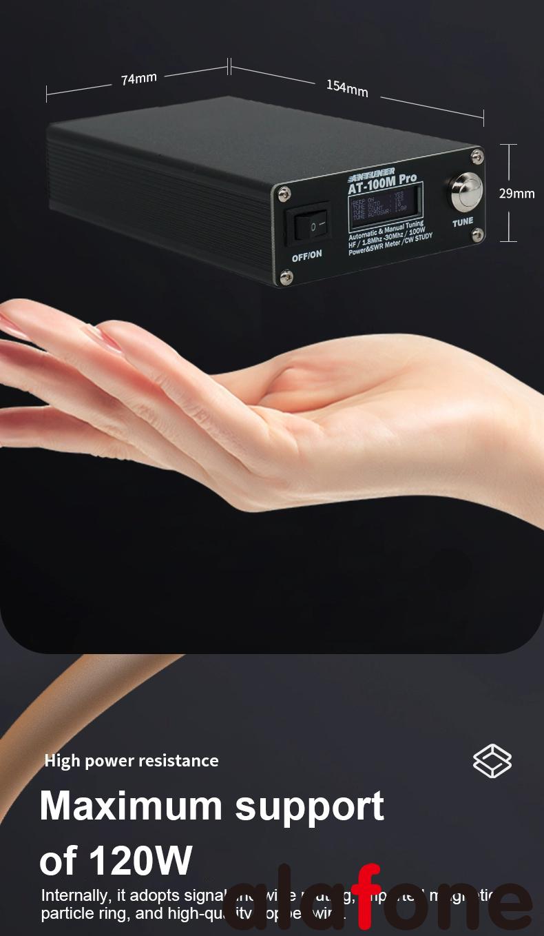 ANTUNER AT-100M Pro Universal Antenna Tuner for YAESU/ICOM/KENWOOD For ...