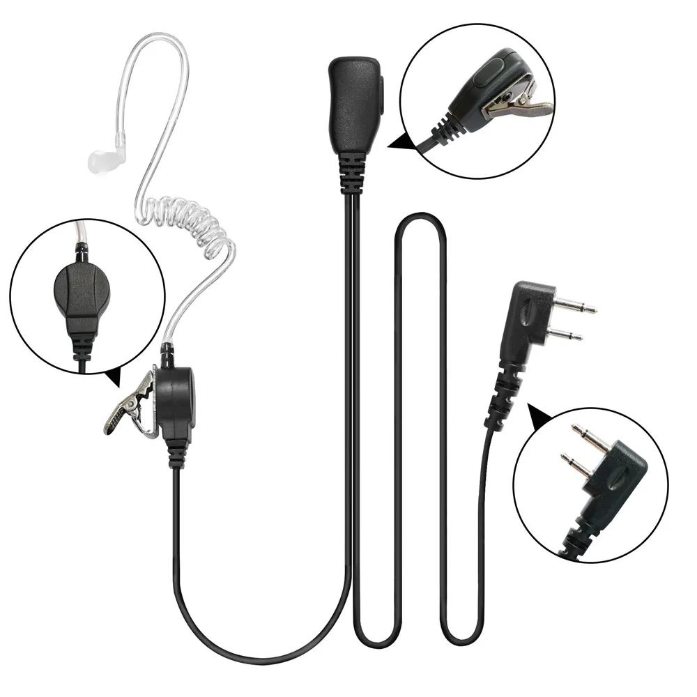 Icom Radios Air Acoustic Tube Earpiece for IC-F4 IC-F34 IC-F43 IC-F44 ...