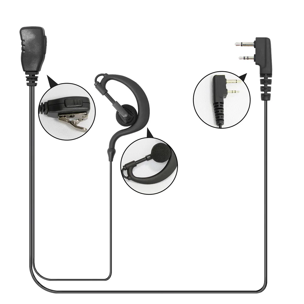G-style Earloop Headset Earpiece MIC for ICOM IC-F33 F34 F43 F44 F3000 ...
