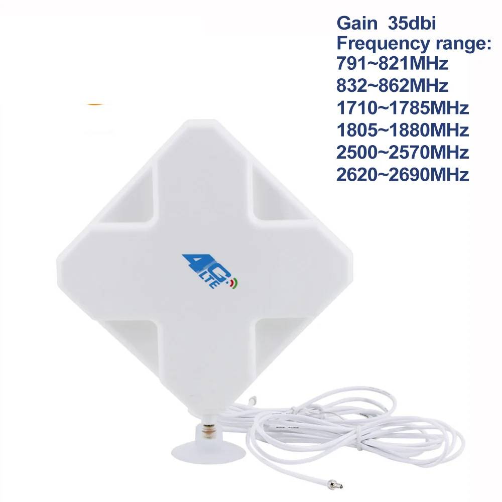 TS9 SMA CRC9 Connector High Gain 35DBI 4G LTE Wifi Antenna Dual Mimo ...