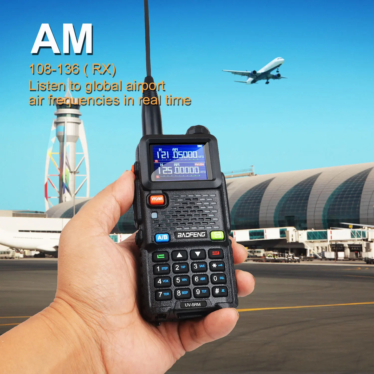 2024 New Version Baofeng UV-5RM Multi Band Portable Radio Air Band One ...