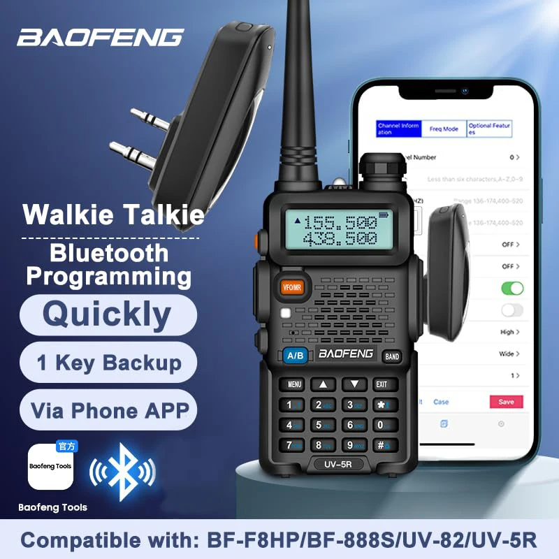 Wireless Programmer Baofeng Walkie Talkie Bluetooth Programmer Phone ...