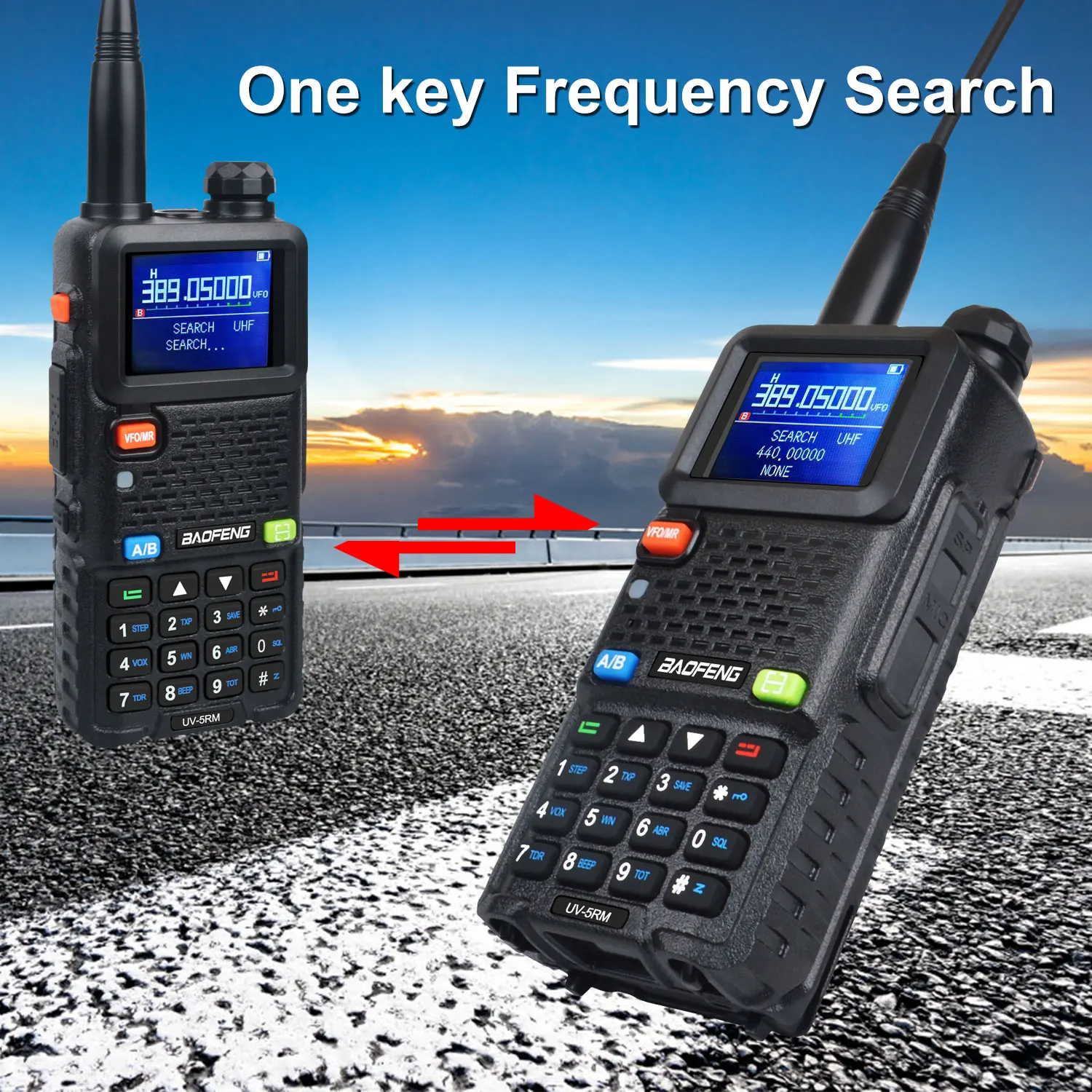 2024 New Version Baofeng UV-5RM Multi Band Portable Radio Air Band One ...
