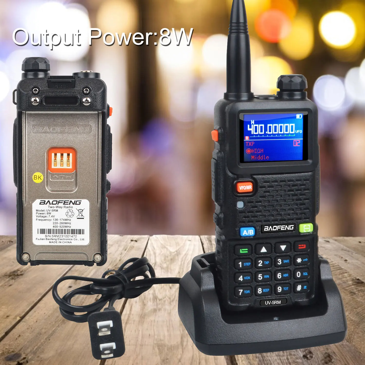 2024 New Version Baofeng UV-5RM Multi Band Portable Radio Air Band One ...