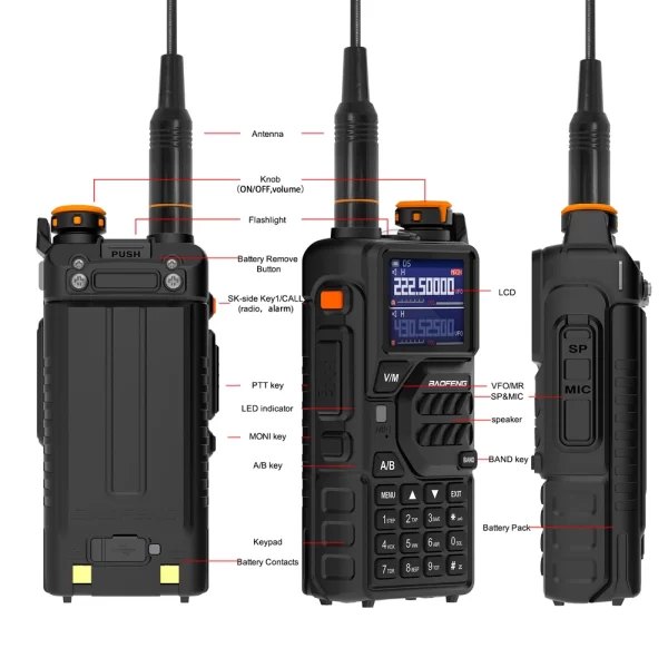 BF-K5 PLUS BAOFENG BF-K5plus NEW ARRIVAL UV-K5/UV-K6 Upgraded Version ...