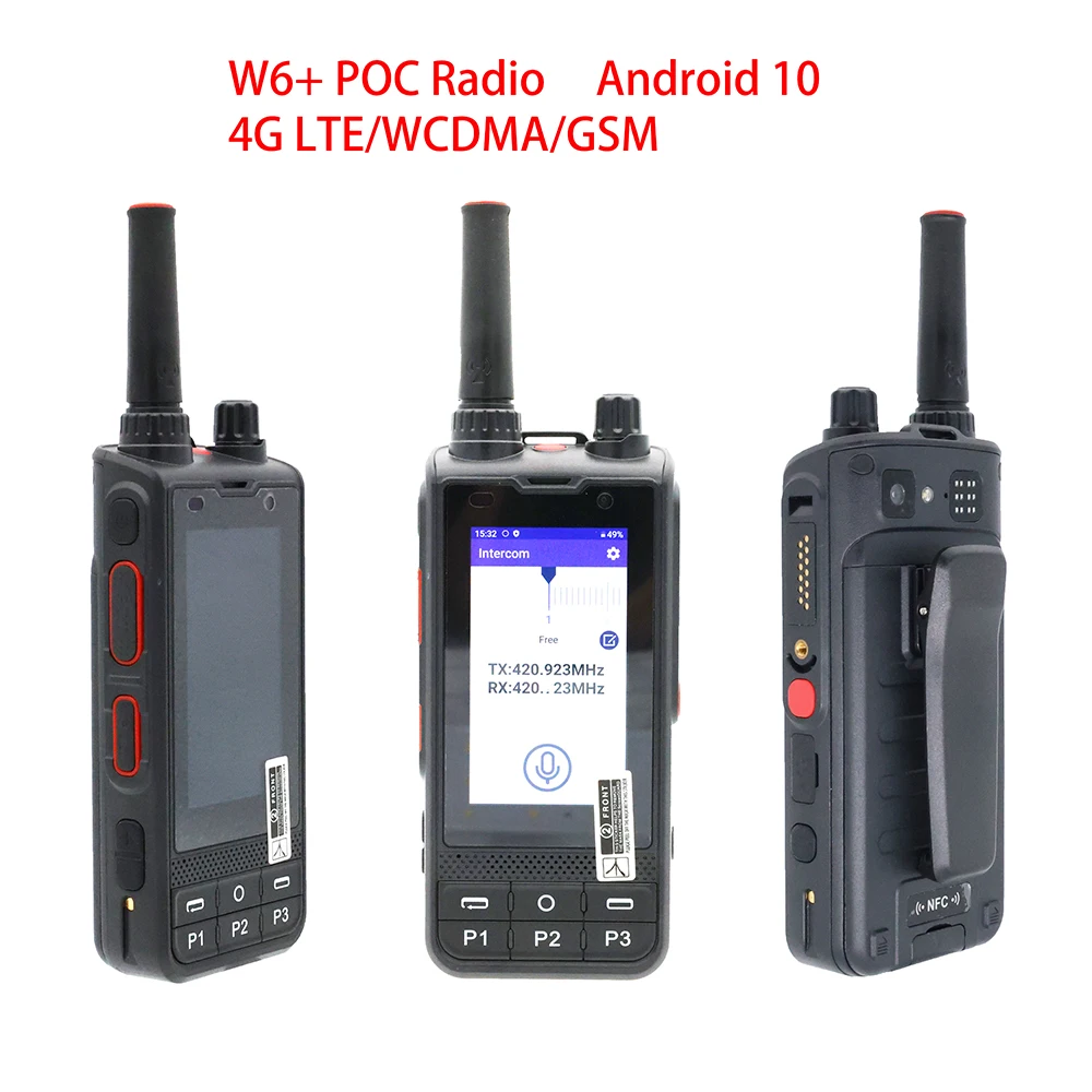 2024 NEW W6+ Walkie Talkie 4G Network Radio W6 PLUS Android 10 Unlock LTE/WCDMA/GSM POC Radio ...