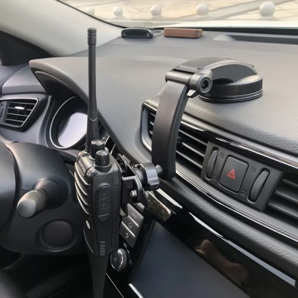 Car In-Dash Bracket Car Holder for Walkie Talkie Suction Mount for Two ...