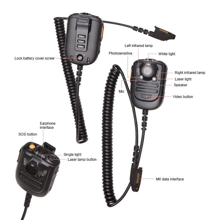 Inrico B04 RSM Body Camera PTT Wireless Microphone Infrared Night ...