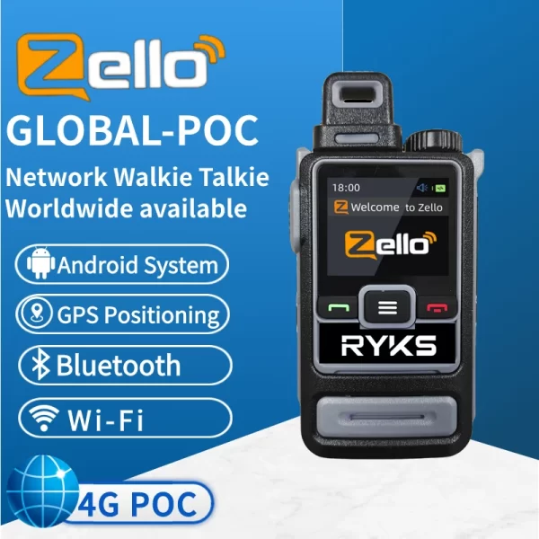 Long Range 4G LTE Zello Radio PTT Bluetooth Long Range GPS Wifi Network ...