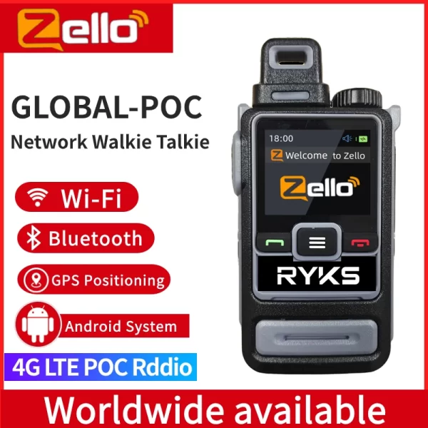 Long Range 4G LTE Zello Radio PTT Bluetooth Long Range GPS Wifi Network ...