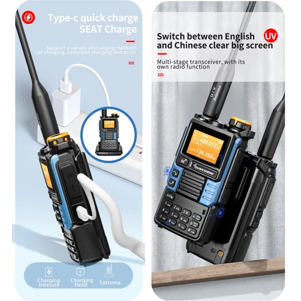 Quansheng UV-K6 Multiple Band Handheld Transceiver K5(99) Aviation ...