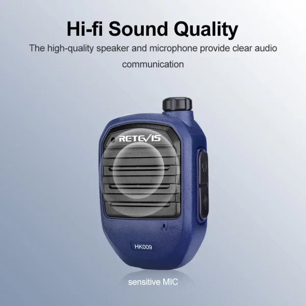 Retevis HK009 Wireless Bluetooth Speaker Microphone with Adapter PTT ...