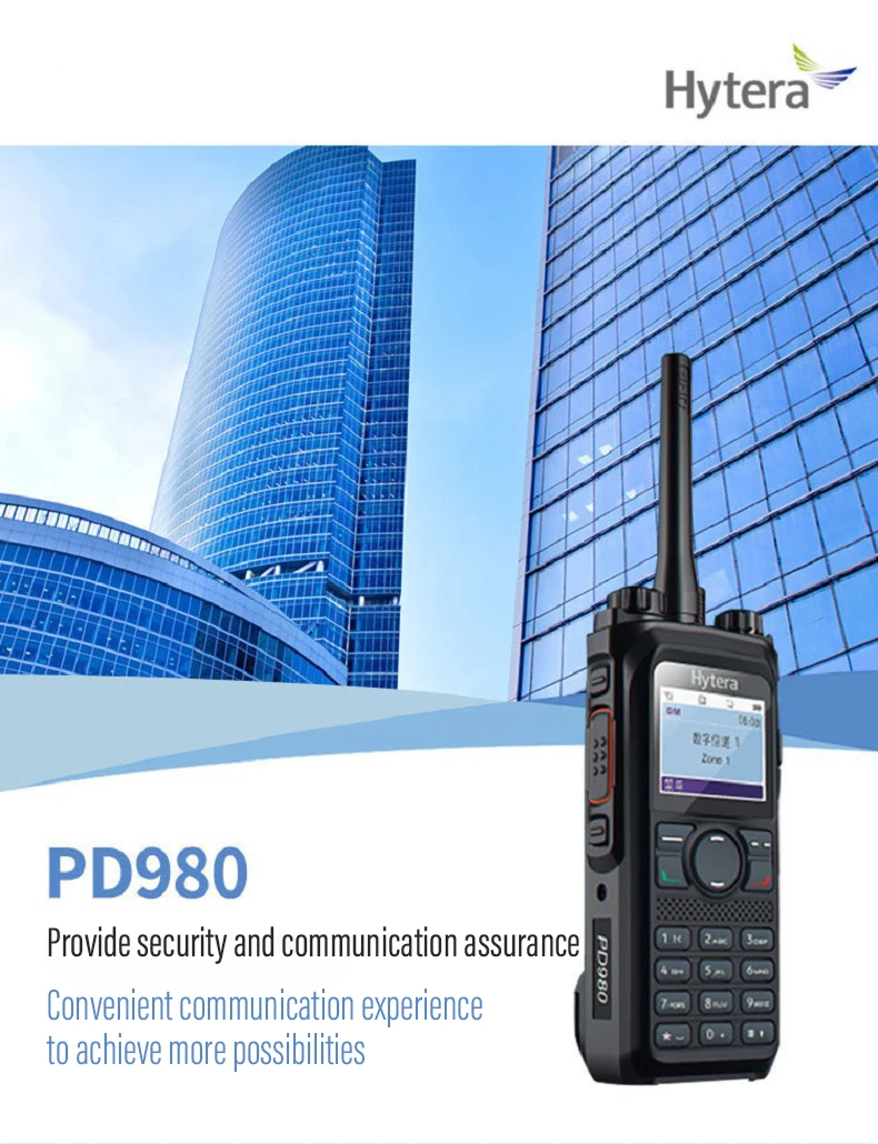 Hytera PD980 HYT Digital Noise Reduction Relay Full-Duplex Call Bluetooth Transmission IP68 ...