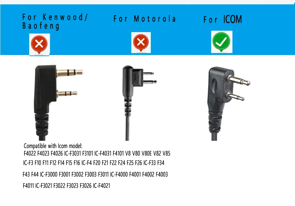 Bluetooth Earphone Finger PTT Wireless Headset For ICOM V82 V85 F3000 ...