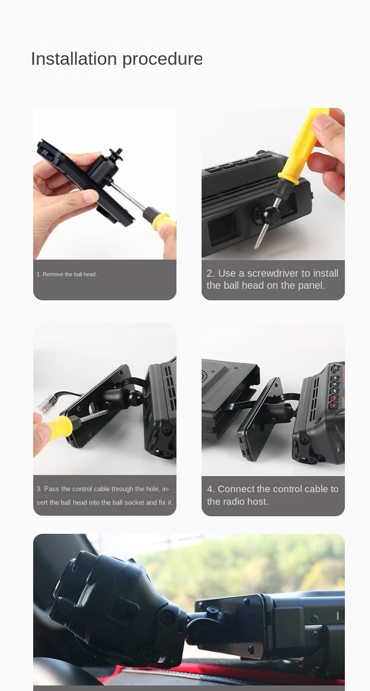 YAESU SJMK-500 Spherical Joint Mounting Kit FTM-500DR Panel Bracket