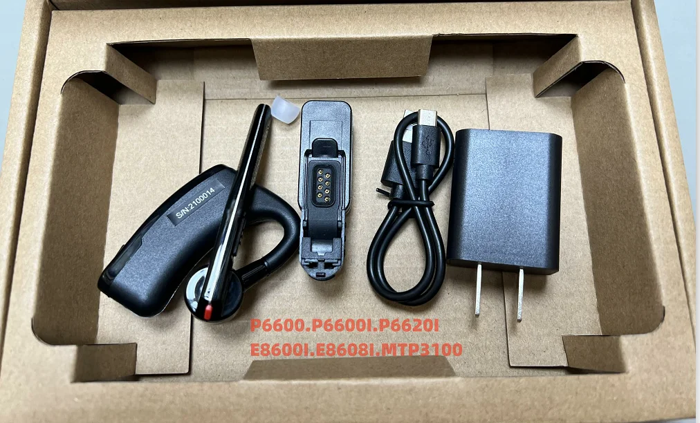 BT Earpiece Wireless MOTOROLA Radio with adaptor for MTP3150 MTP3250 MTP3100 MTP3550 P6600 ...