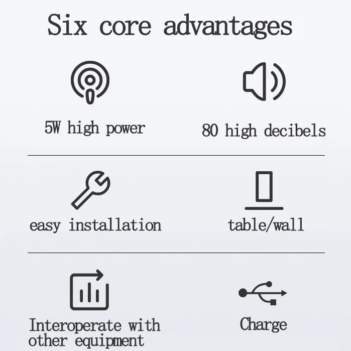 NEW 5W high-power 80dB volume adjustable frequency desktop two way ...