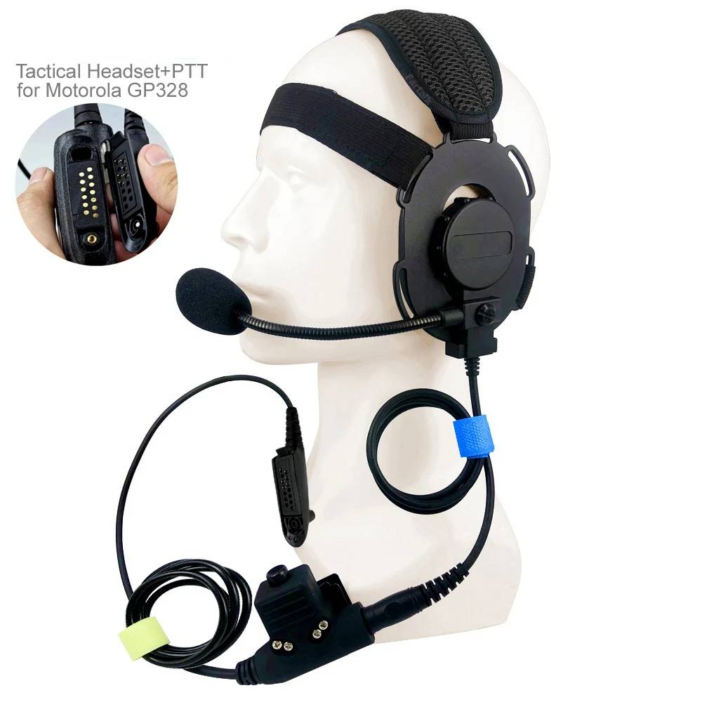 Tactical U94 PTT Headphone Headset for Motorola GP328 GP338 GP340 GP380 ...