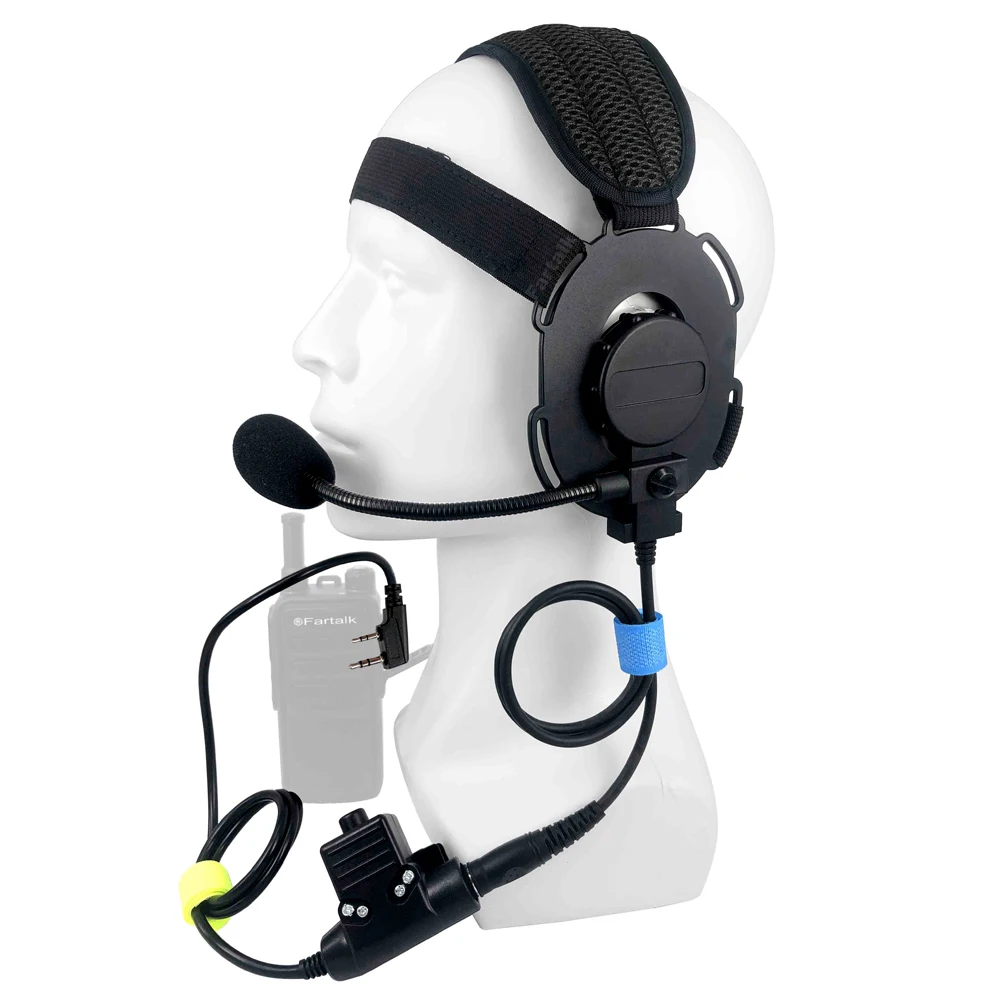 FT-03 Tactical Earpiece Mic U94 PTT K-Type Optional for Kenwood Baofeng ...