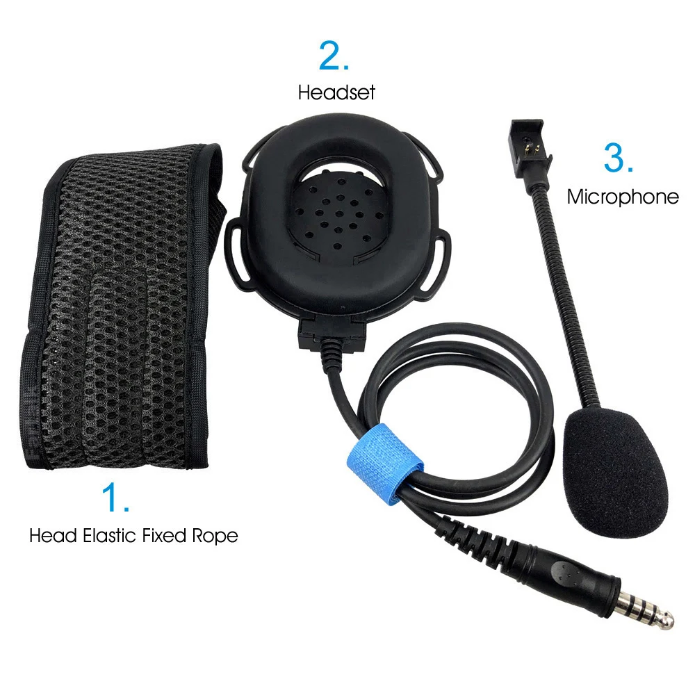 FT-03 Earphone U94 PTT Headset Mic For Vertex Standard VX131 VX230 ...