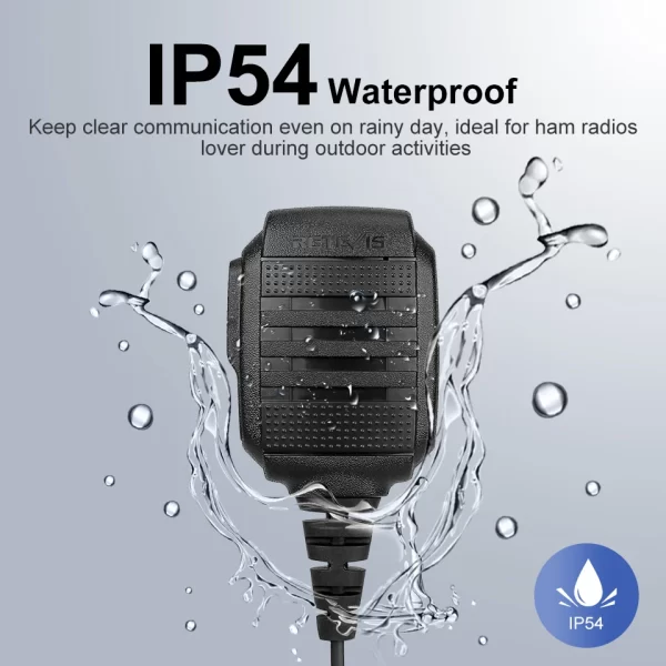 IP54 Waterproof Microphone Walkie Talkie Tangent Mic Shoulder Speaker ...