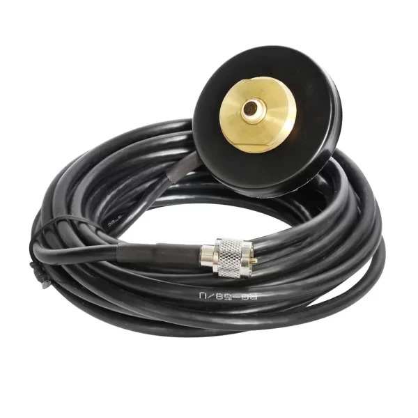 New NMO Mount Magnetic Base 5M Cable Mini UHF Plug for Mobile Radio