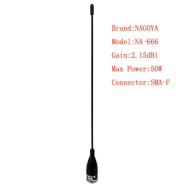 Portable Radio Nagoya NA-666 Soft Antenna SMA-Male/Female BNC 144/ 430 MHZ Dual Band Antenna