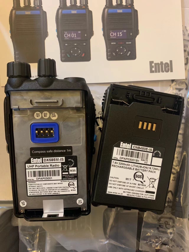 ENTEL DX585M-IS DMR Explosion-proof Marine IP68 Waterproof Walkie Talkie