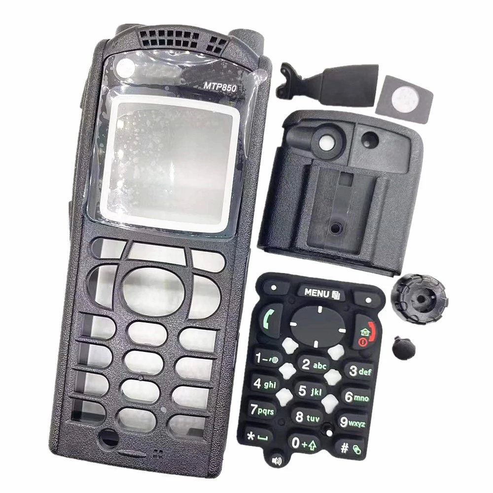 Motorola MTP850 Radio Black Front Shell Housing Case Cover W/ Back Clip ...