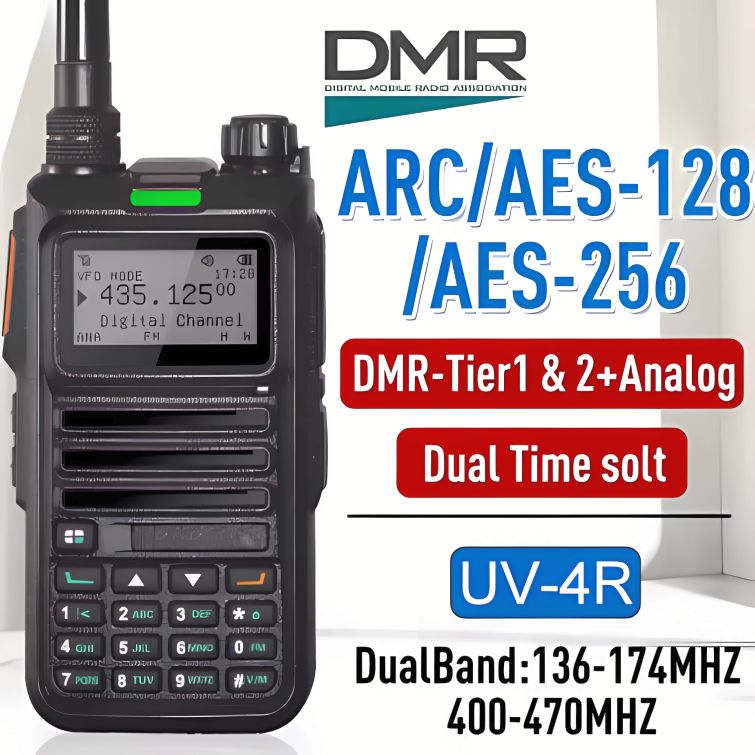 Cheap 2PCS UV-4R DMR Handhels Radio Digital Walkie Talkie Dual Mode ...