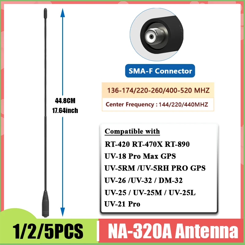 Nagoya NA-320A Handheld Radio Antenna SMA-Female Original Tri Band ...