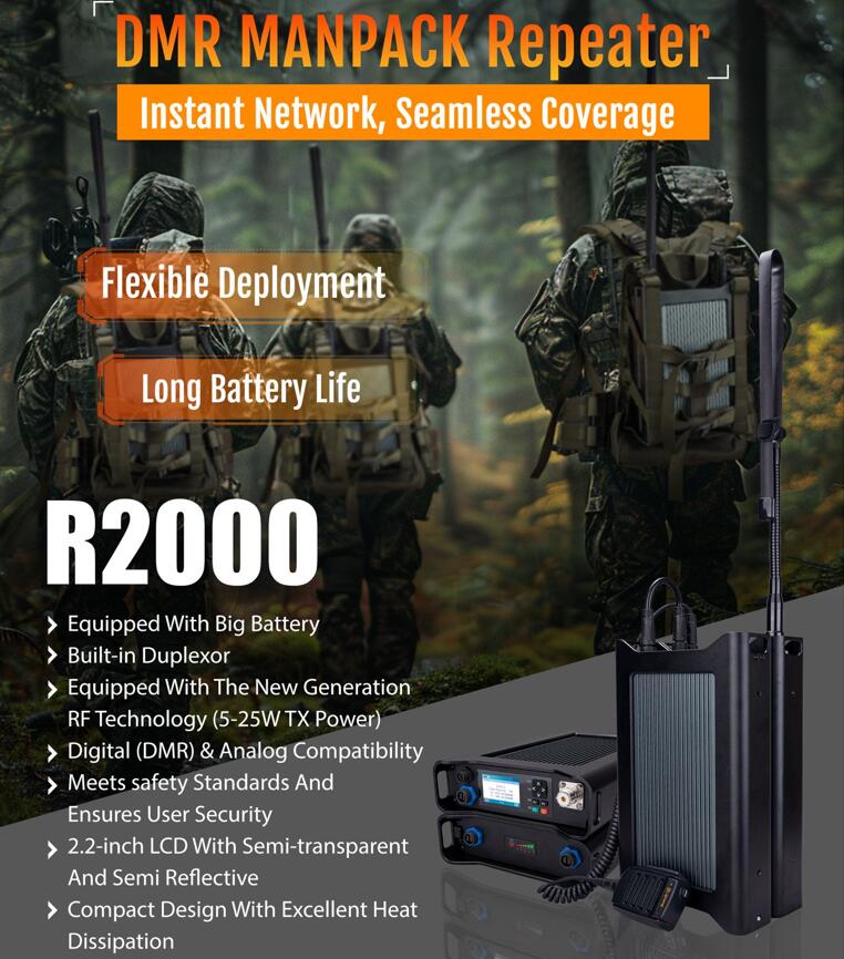 2025 New Lisheng R2000 DMR ManPack Repeater