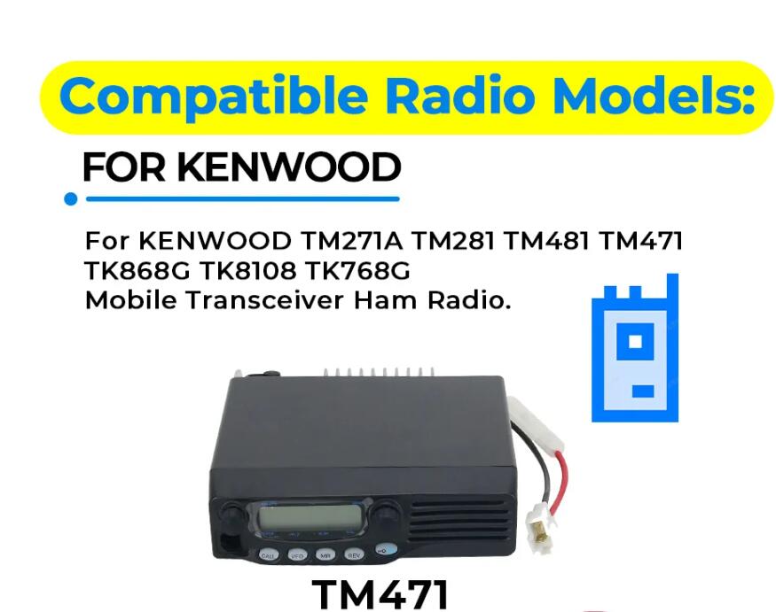 KMC-62 RJ45 8 Pin 16 keypad Walkie Talkie PTT Microphone for KENWOOD ...