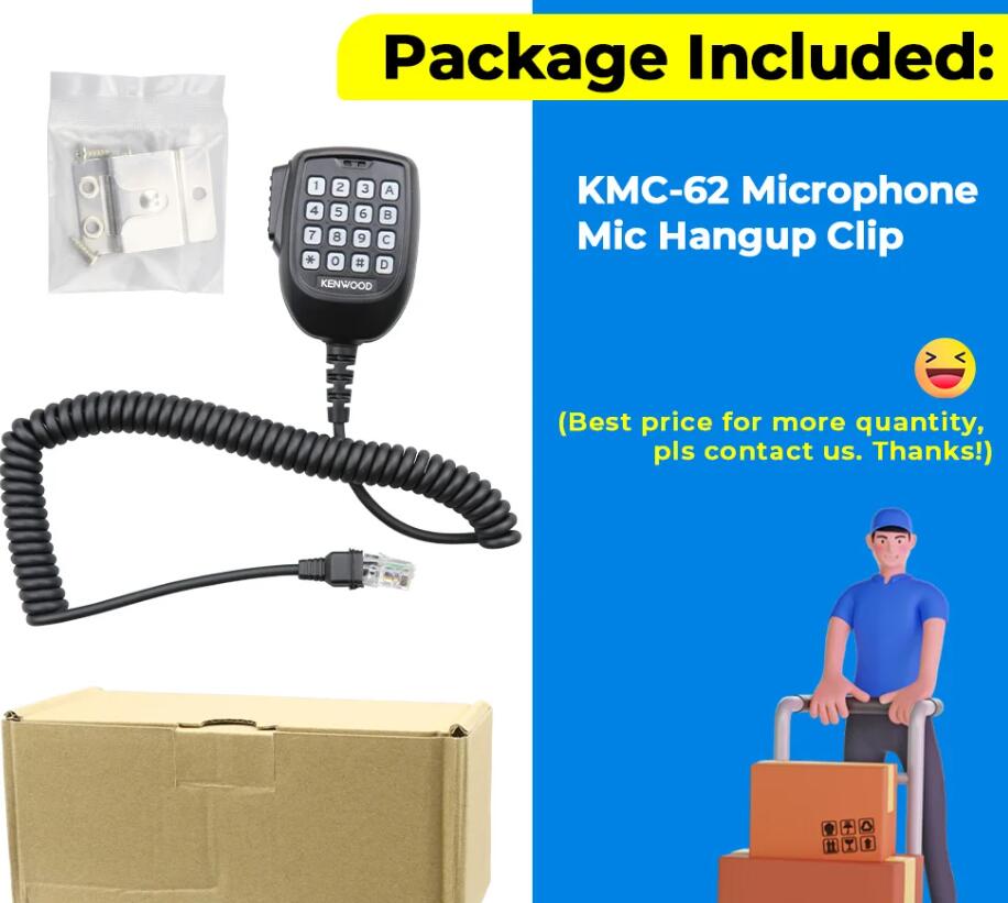 KMC-62 RJ45 8 Pin 16 keypad Walkie Talkie PTT Microphone for KENWOOD ...